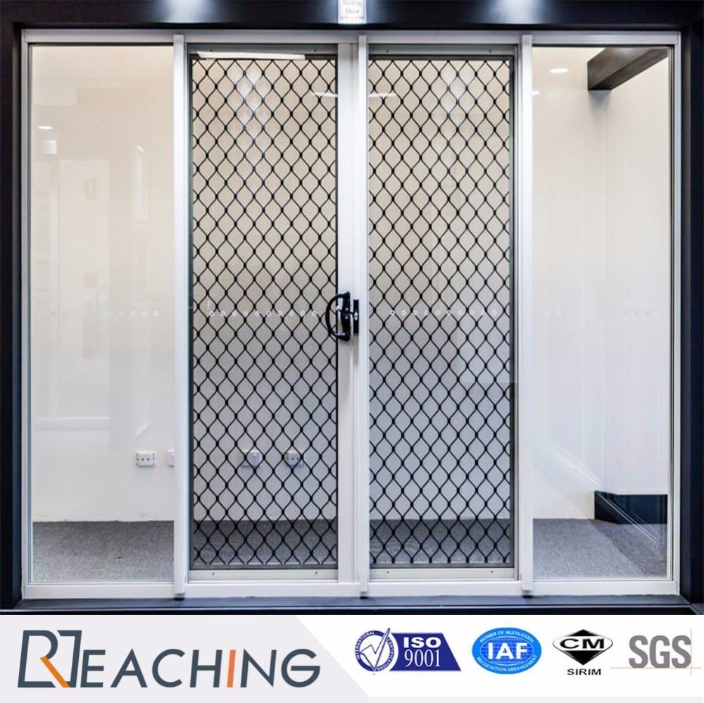 Aluminium Slding Glass Door with Security Grid from China manufacturer ...