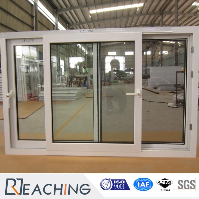 White UPVC Profile Frame Single Glass Sliding Window from China ...
